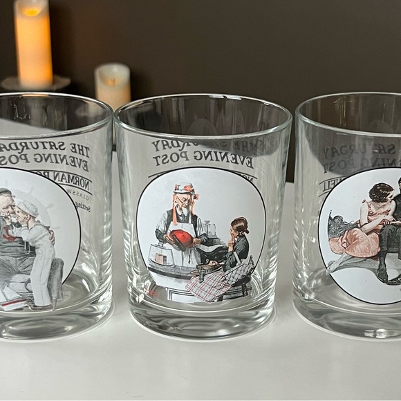 Norman Rockwell | Dining | Set Of 3 Norman Rockwell Saturday Evening ...